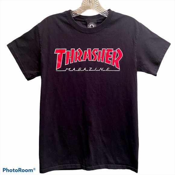 Thrasher | Shirts | Thrasher Magazine Mens Black T Shirt Size Sp | Poshmark